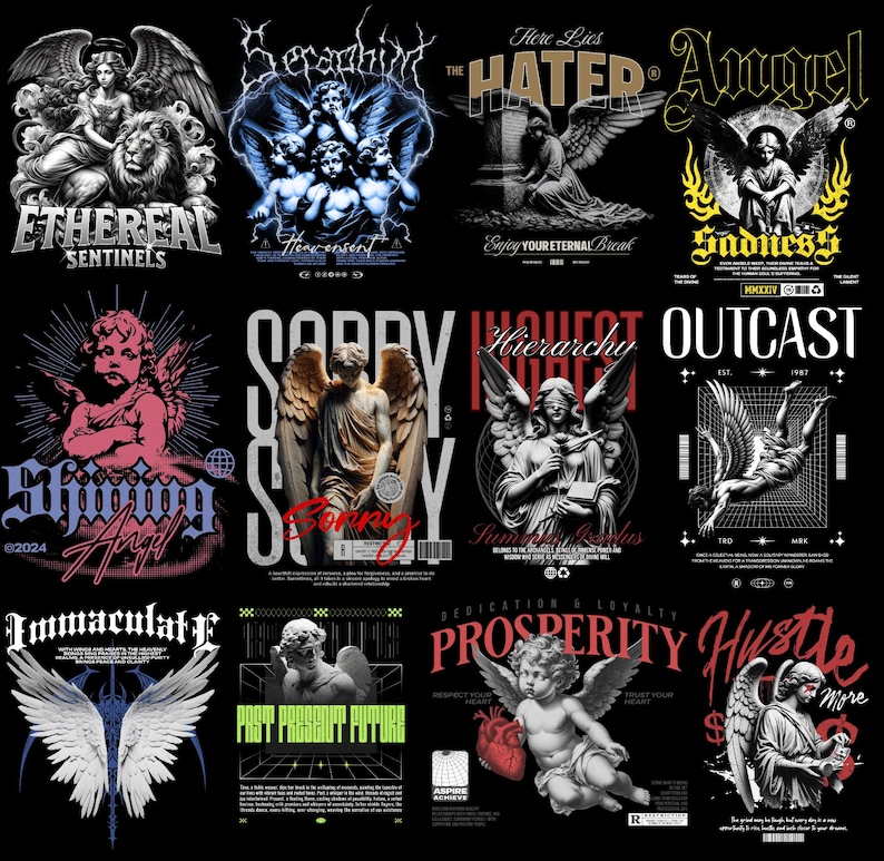 Urban Angel Streetwear T-shirt Designs, the Urban Halo Collection ...