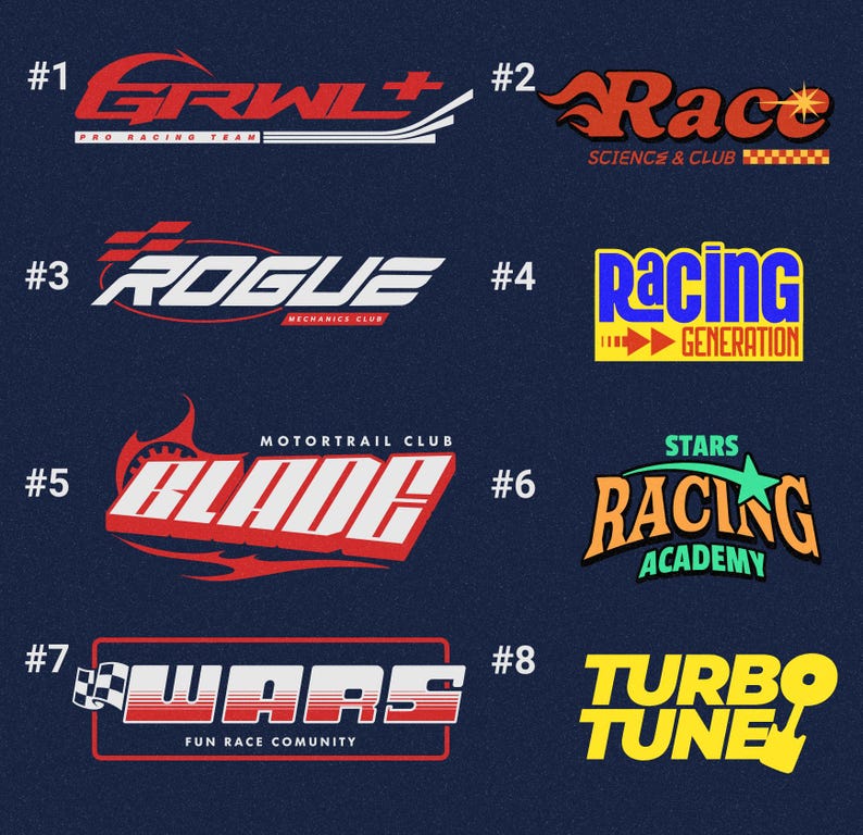 Custom Racing Logos – Speed, Style & Power! - Etsy