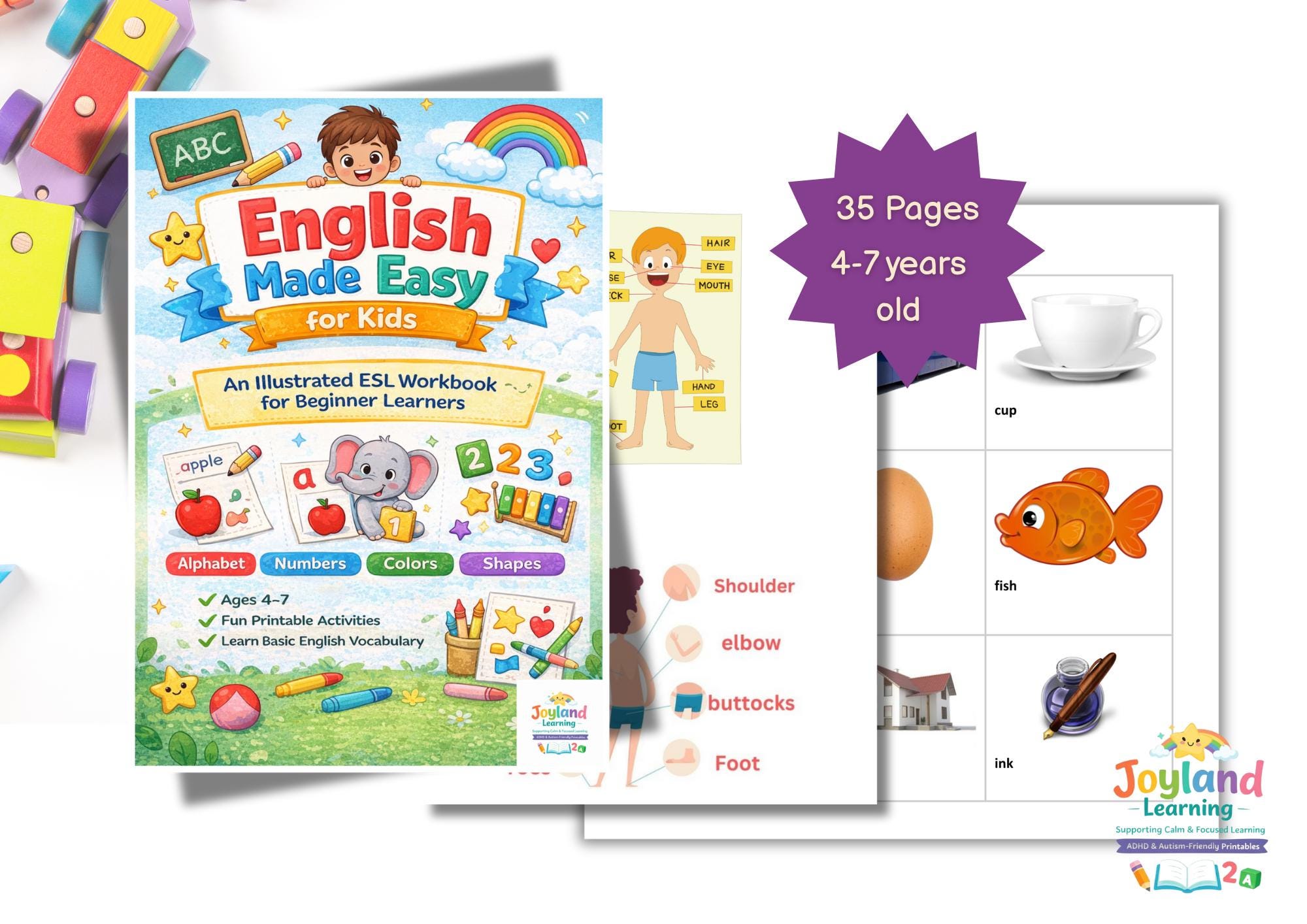 Printable English Alphabet Workbook for Kids (ages 4–7) - Etsy