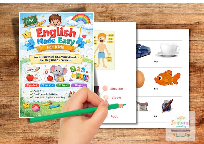 Printable English Alphabet Workbook for Kids (ages 4–7) - Etsy