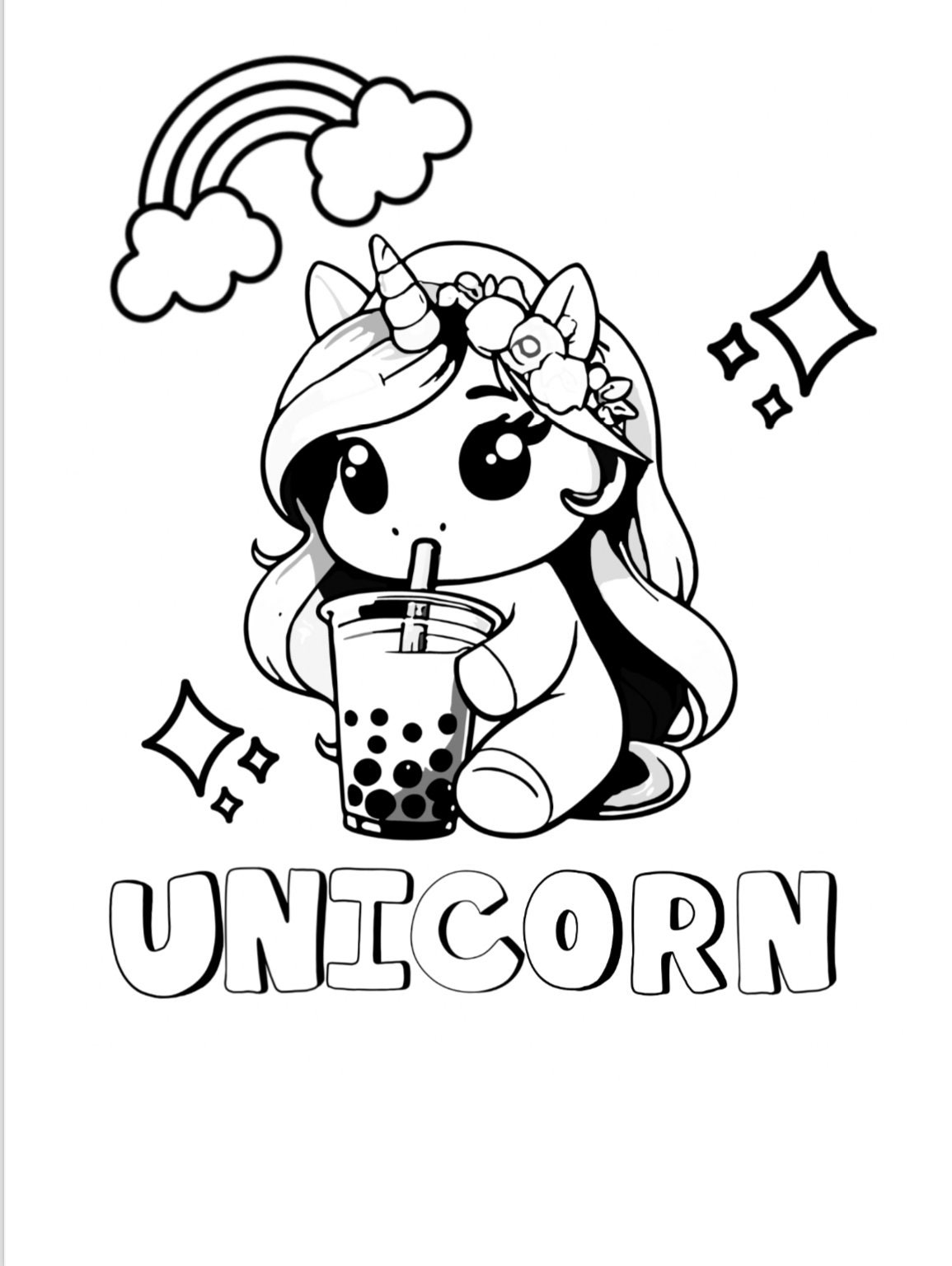 Cute Chibi Boba Animals | Coloring Pages | Cute Chibi | Children’s ...