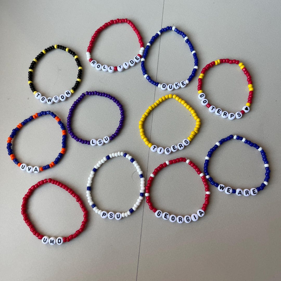 Custom College Bracelets - Etsy