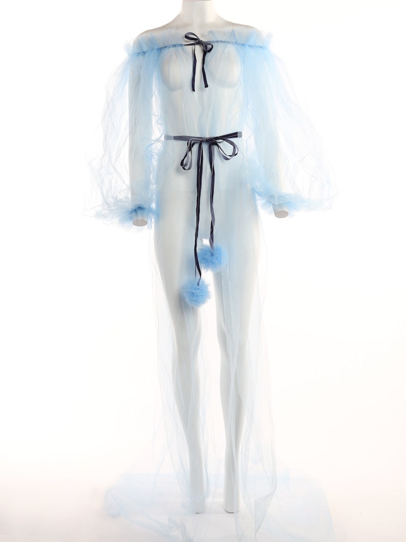 Tulle Long Sleeve Dressing Robe by Mosh Dottie's - Etsy
