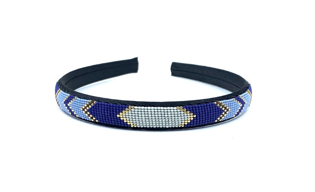 Native Made - Authentic Native American Beaded Headband - Navajo-beaded ...