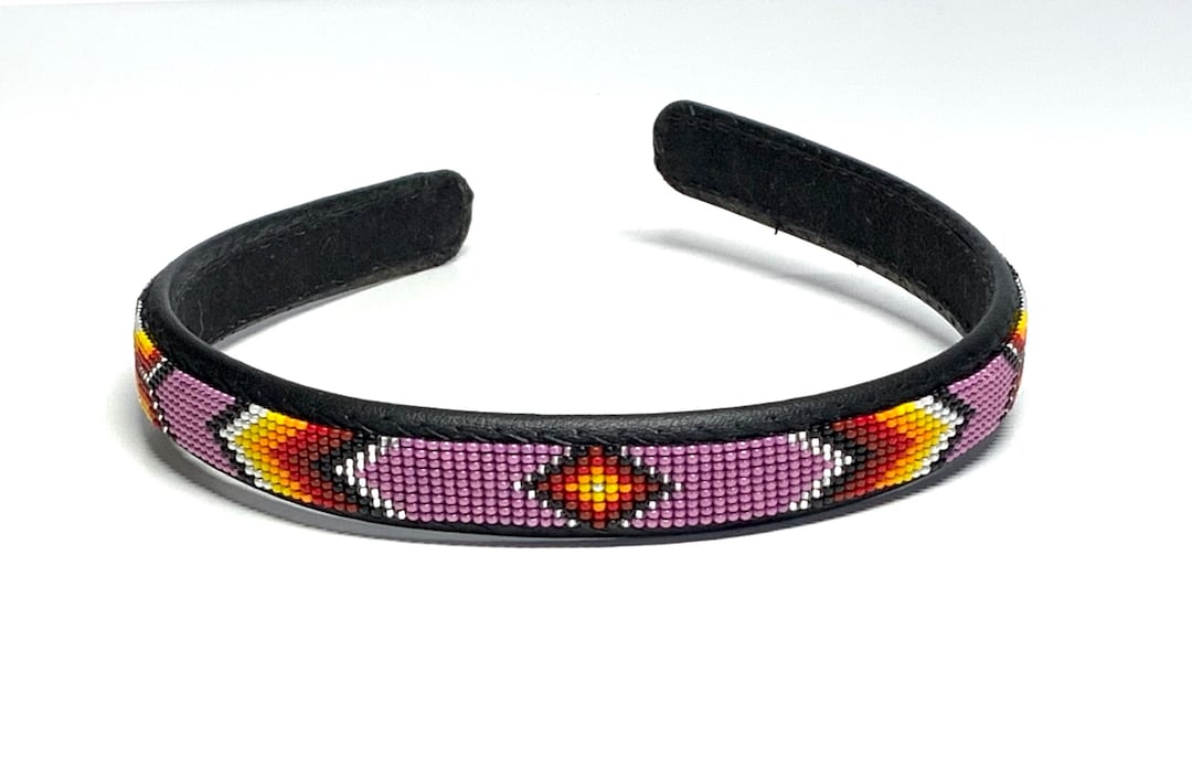 Native Made - Authentic Native American Beaded Headband - Navajo-beaded ...