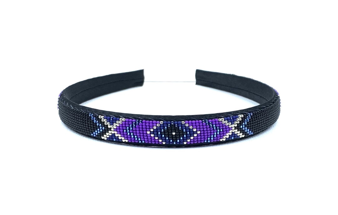 Native Made - Authentic Native American Beaded Headband - Navajo-beaded ...