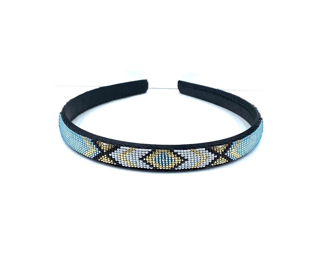 Native Made - Authentic Native American Beaded Headband - Navajo-beaded ...