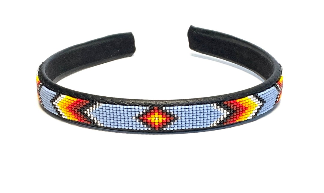 Native Made Authentic Native American Beaded Headband Navajo-beaded - Etsy