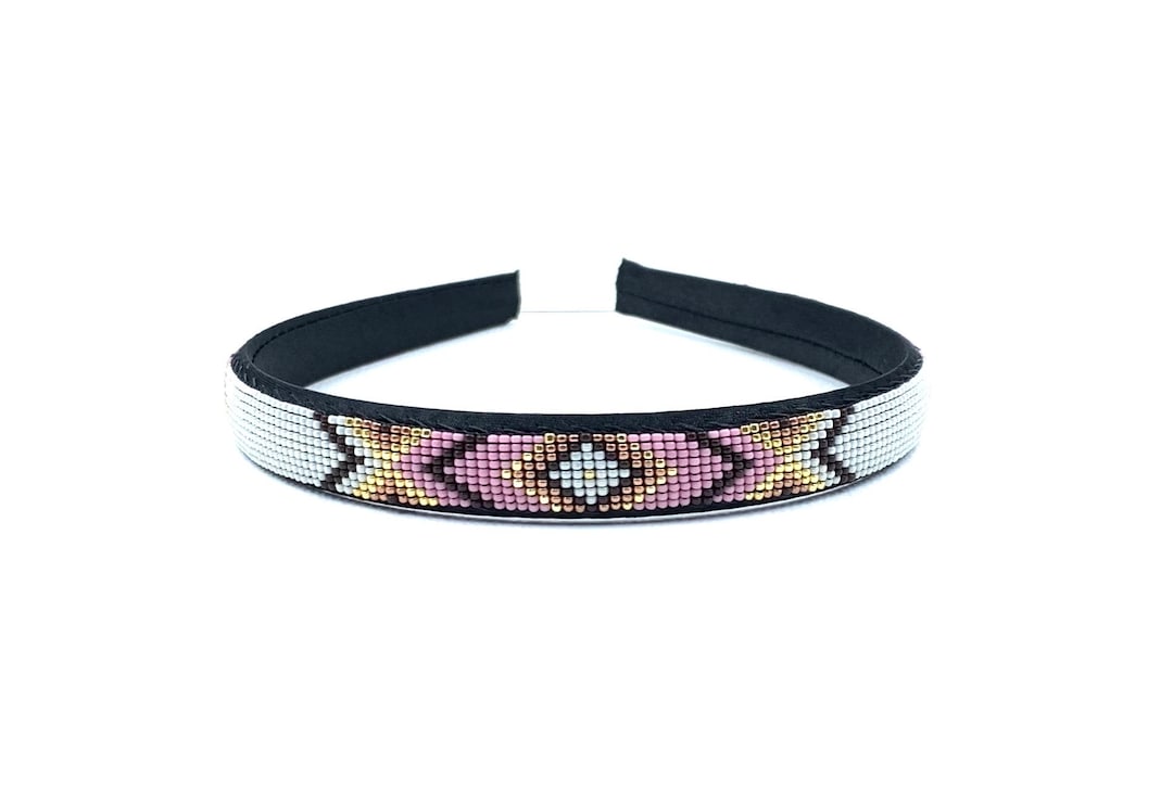 Native Made - Authentic Native American Beaded Headband - Navajo-beaded ...