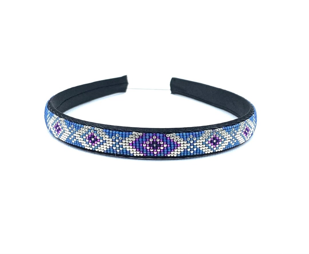 Native Made - Authentic Native American Beaded Headband - Navajo-beaded ...