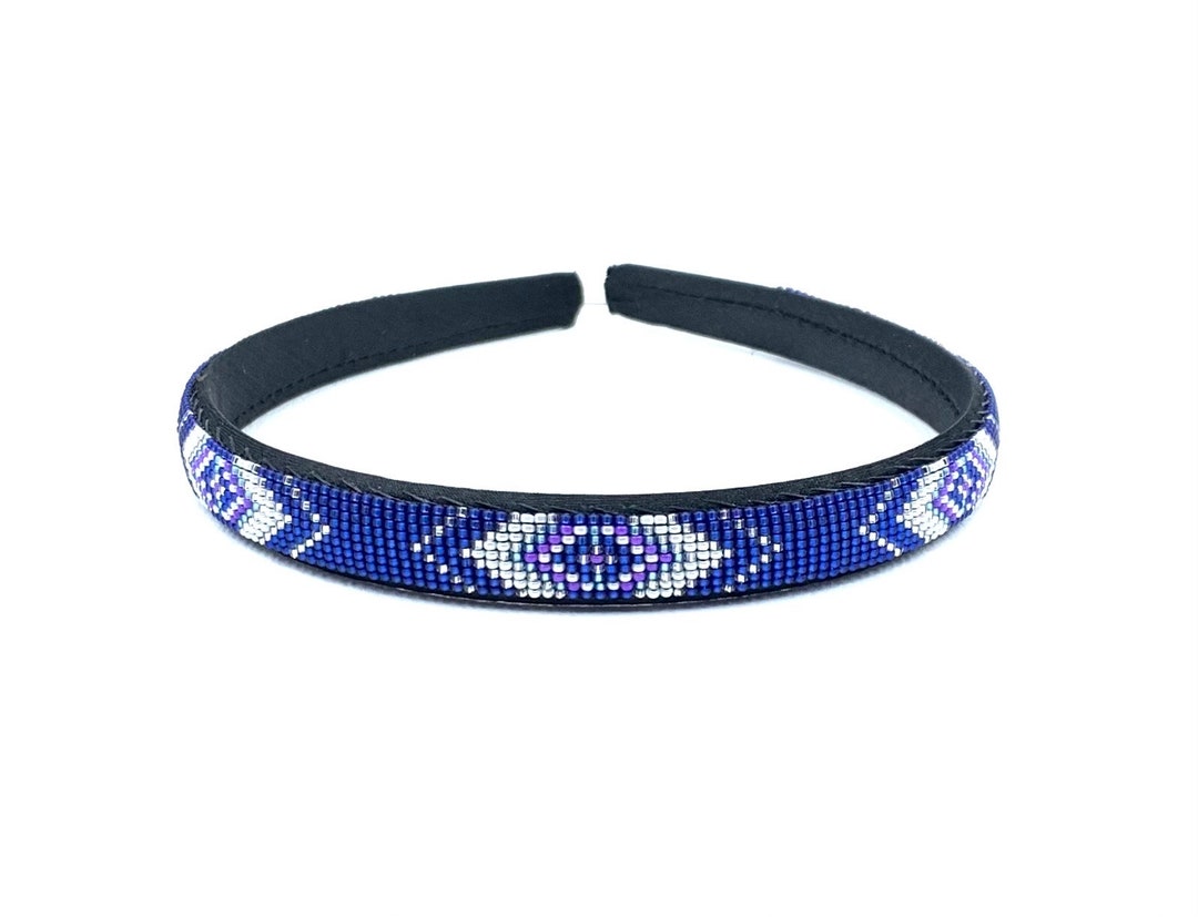 Native Made - Authentic Native American Beaded Headband - Navajo-beaded ...
