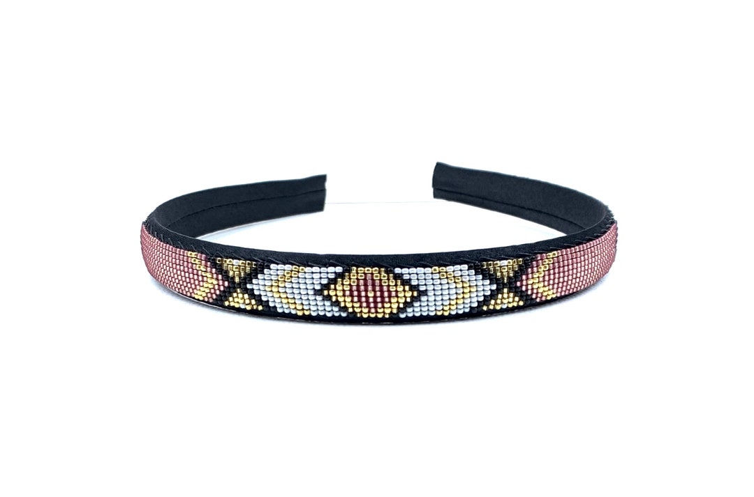 Native Made - Authentic Native American Beaded Headband - Navajo-beaded ...