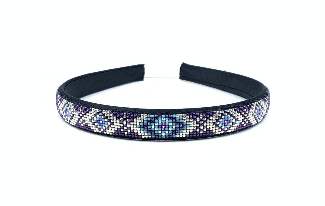 Native Made - Authentic Native American Beaded Headband - Navajo-beaded ...