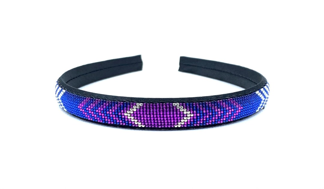 Native Made - Authentic Native American Beaded Headband - Navajo-beaded ...