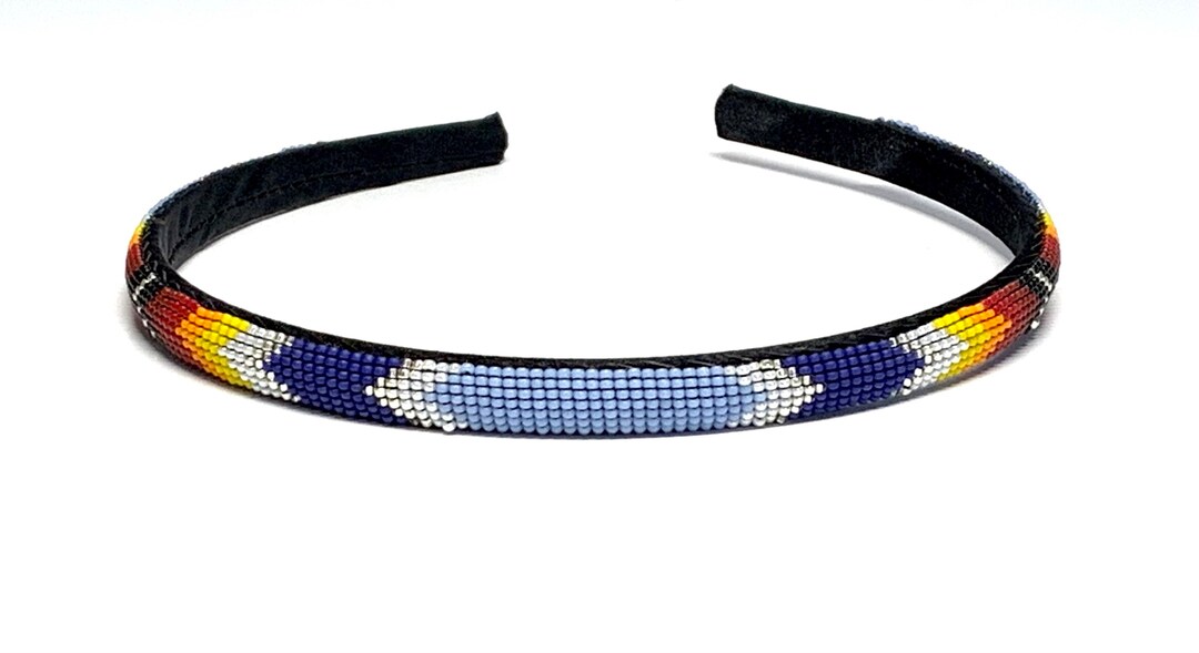 Native Made Authentic Native American Beaded Headband Navajo-beaded ...