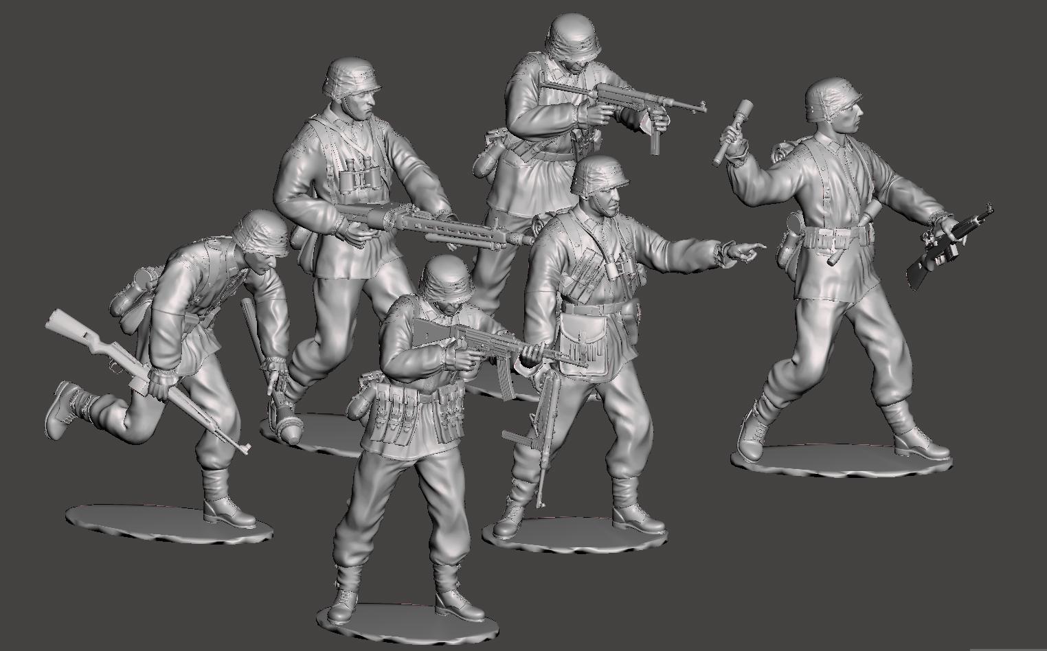 German SS Soldiers Team World War 2 3D Print Stl Files - Etsy
