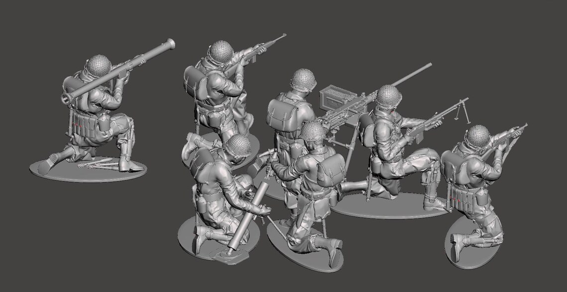 Americans Soldiers World War 2 3D Print Stl Files - Etsy