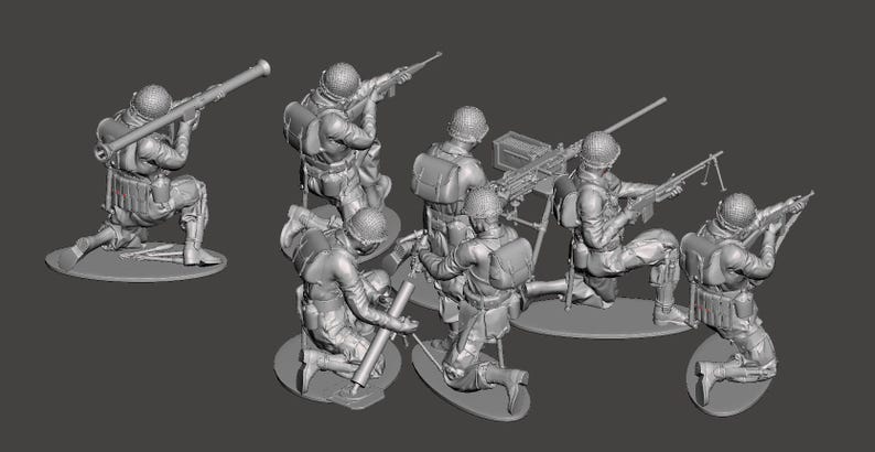 Americans Soldiers World War 2 3D Print Stl Files - Etsy