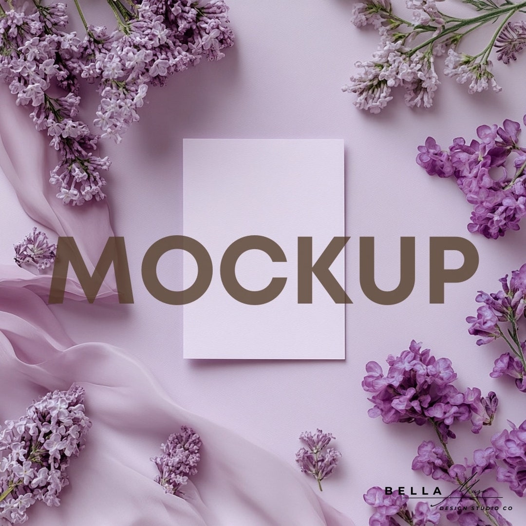 Lavender Mockup, Wedding Mockup, Stationary Mockup, Smart Object, Boho ...
