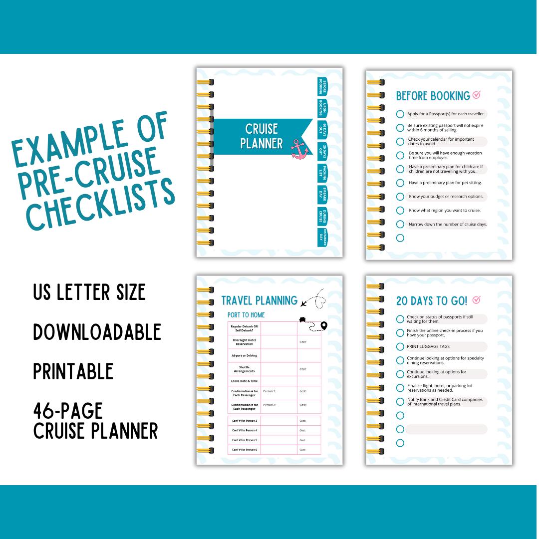 Cruise Planner Printable | Digital Download | Packing Checklists and ...