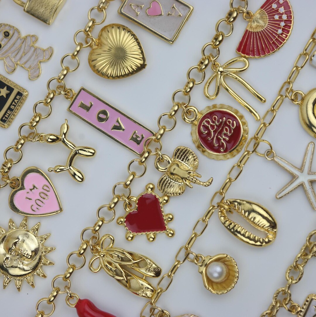 Custom Charm Bracelet, Personalized Charms, Adjustable Bracelet ...