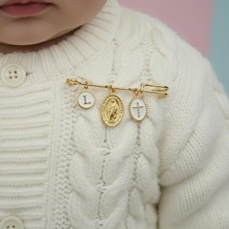 Baptism Baby Pin Boy - Etsy UK