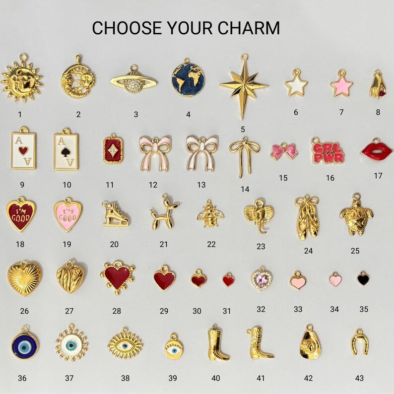 Personalized Gold Charm Bracelet for Women, Build Your Own Custom Charm ...