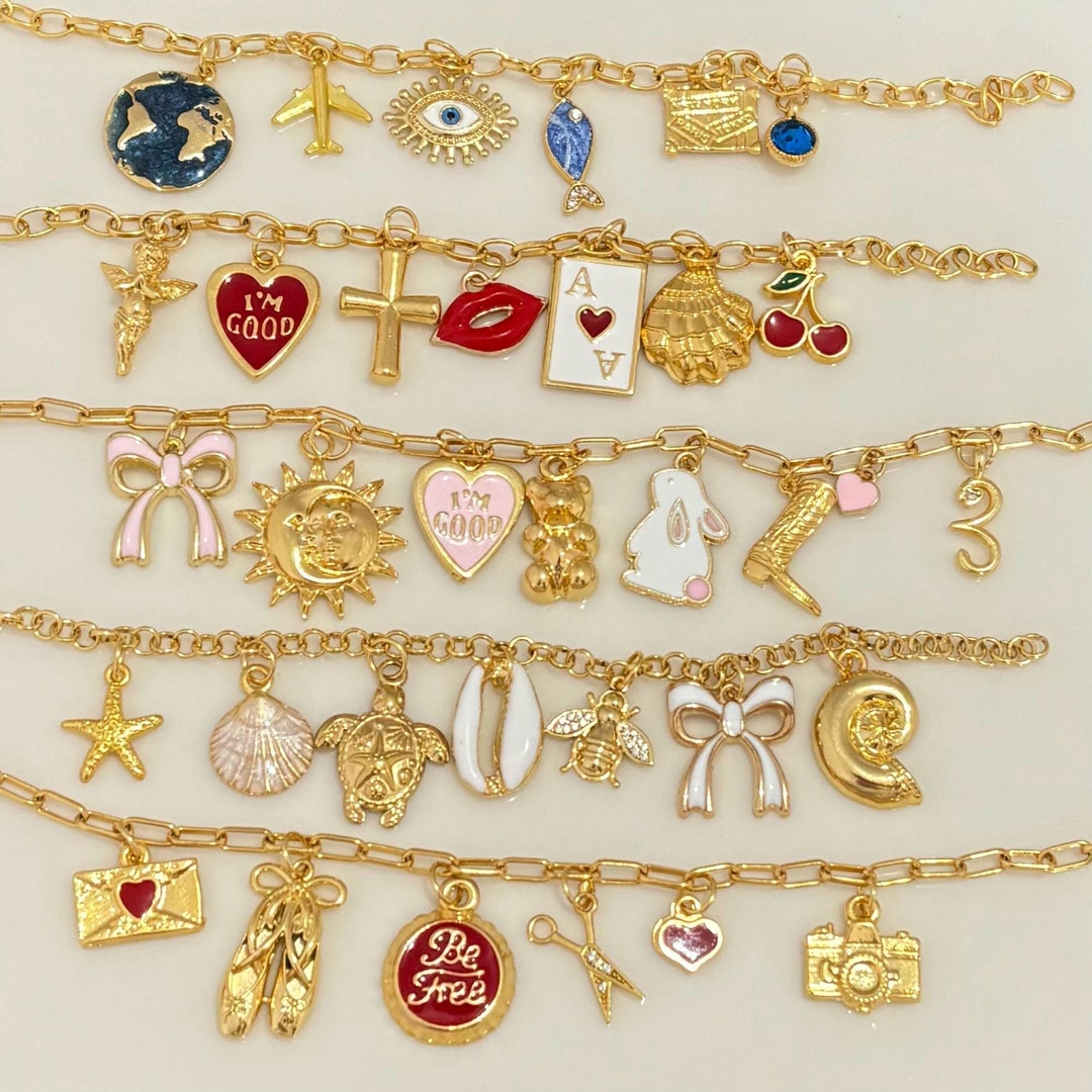 Build Your Own Charm Bracelet, Birthstone Charm Bracelet, Pick Your ...