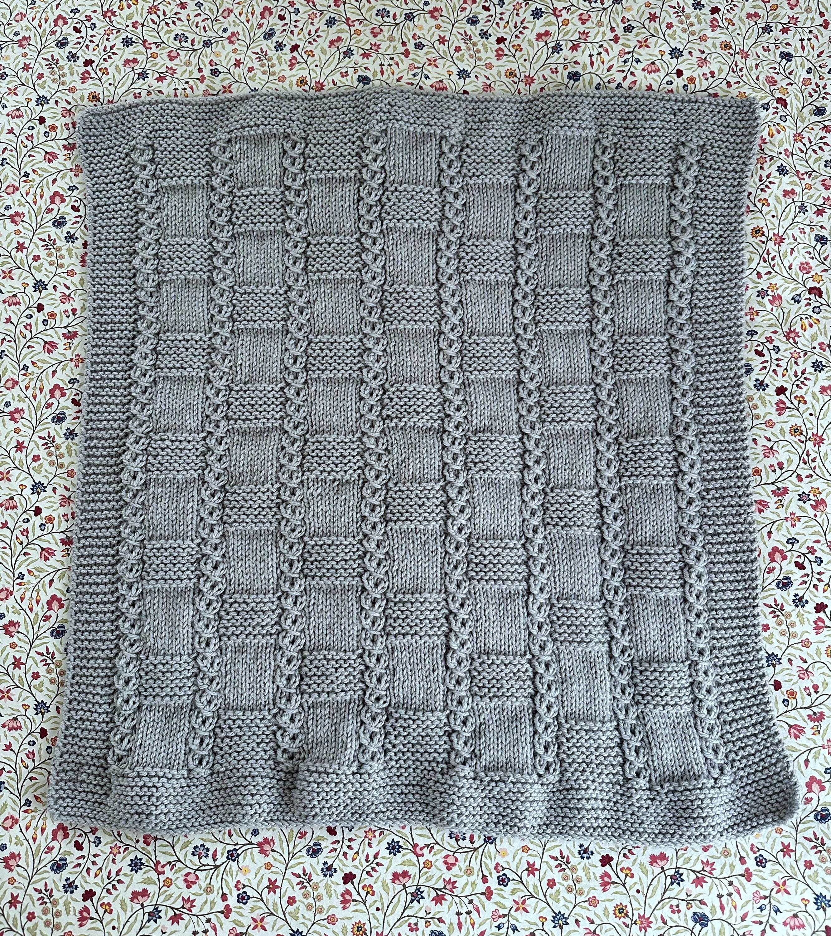 Baby Blanket Knitting Pattern PDF – Lace Cable Knit Blanket – Chess ...