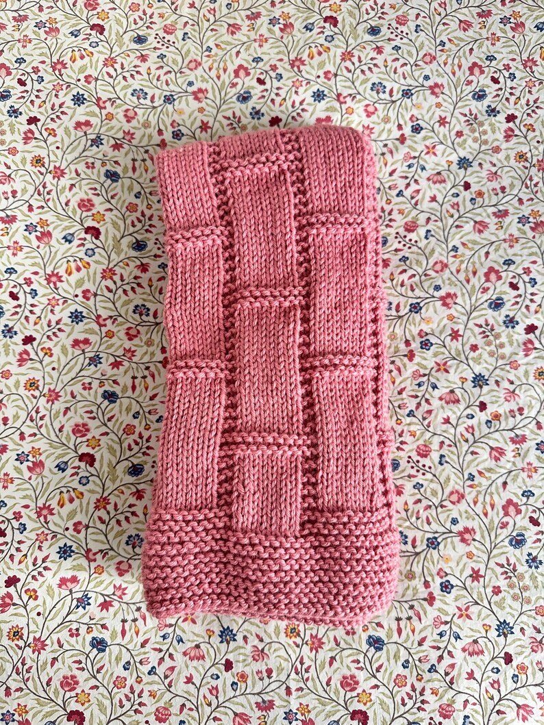 Bricks Baby Blanket Knitting Pattern: Easy Knit (PDF Pattern) - Etsy ...