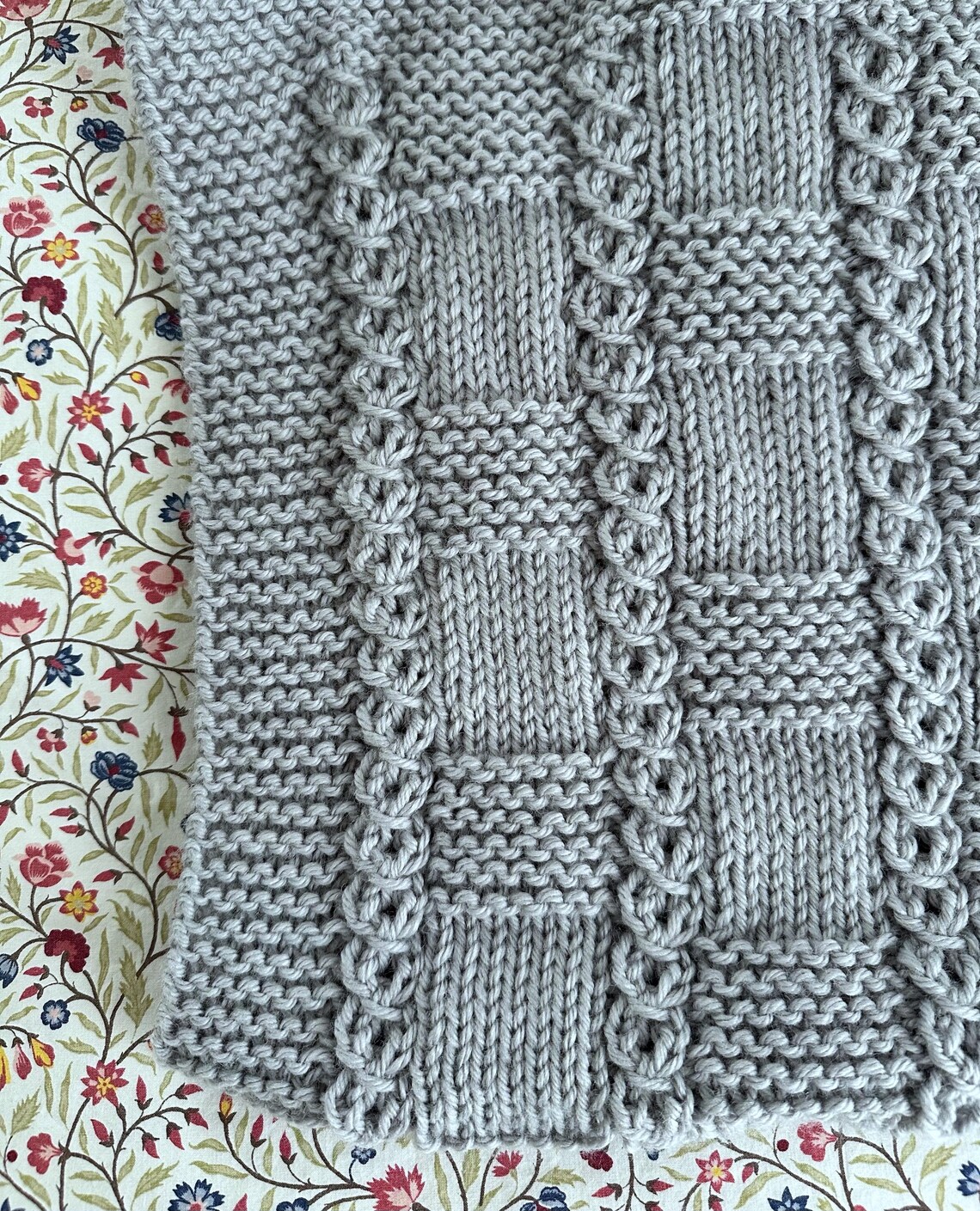 Baby Blanket Knitting Pattern PDF – Lace Cable Knit Blanket – Chess ...