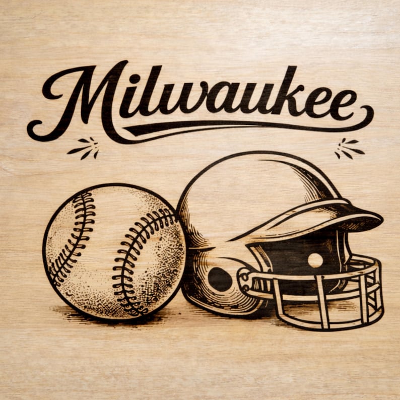 Milwaukee Baseball Brewers Laser PNG JPG File Only Digital - Etsy