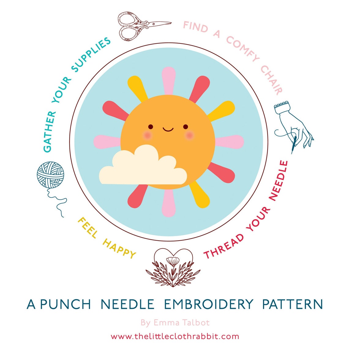 Punch Needle Pattern for Beginners. Punch Needle Art. Punch - Etsy