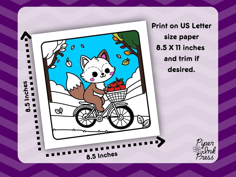 Fall Critters Coloring Pages, Cute Kawaii Animals (PNG, PDF) - Etsy