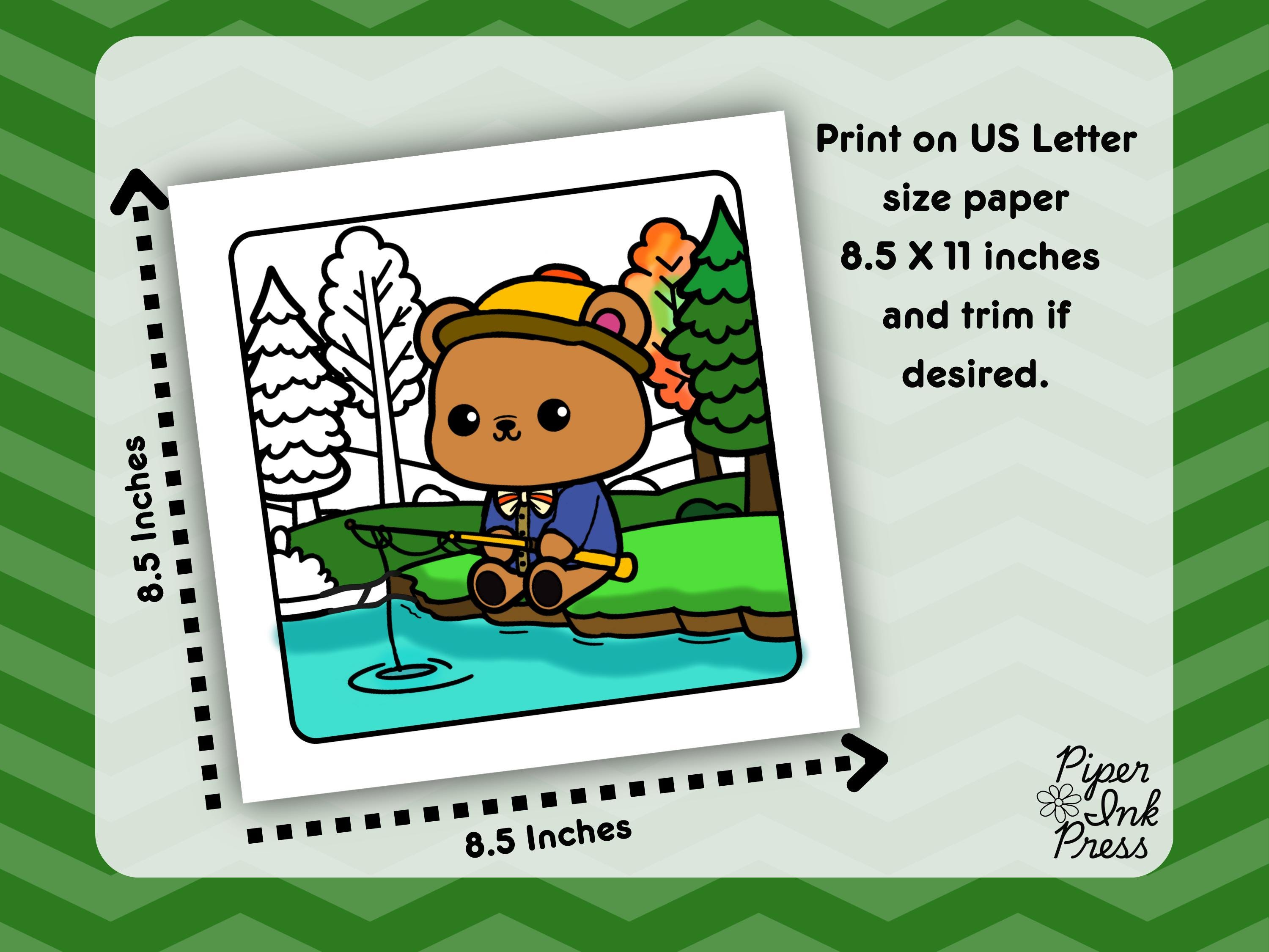 Fall Critters Cozy Bold & Easy Coloring Pages for Adults, Teens - 6 ...