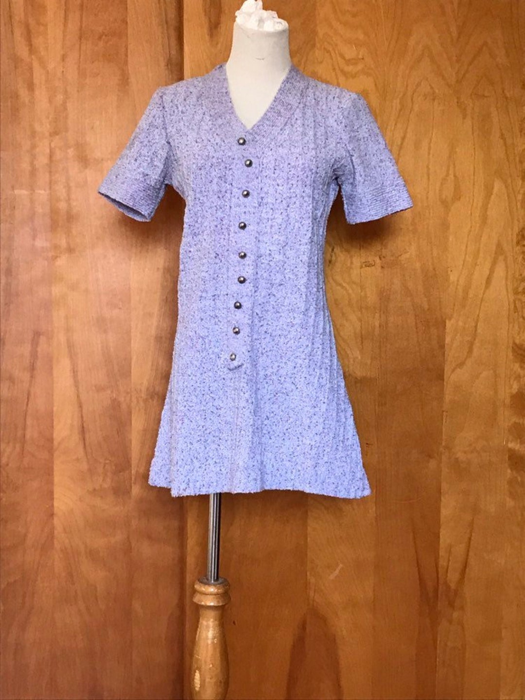70s Knit Tunic Lavender Boucle - Etsy