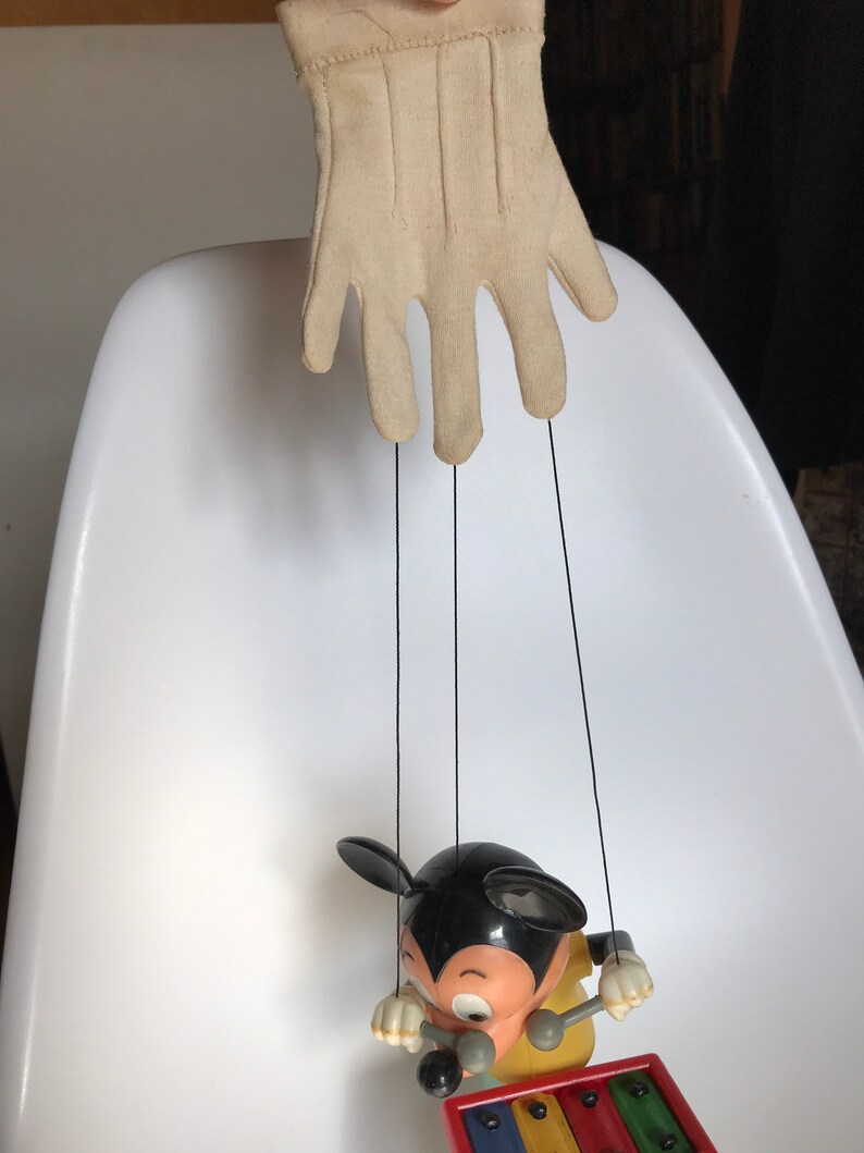 Vintage Mickey Mouse Marionette Plastic Puppet - Etsy