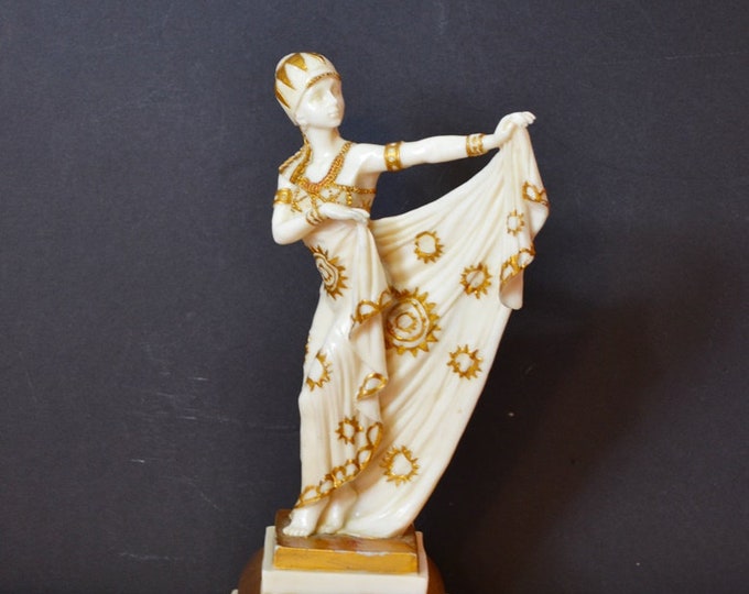 Art Deco Dancer Figurine Resin Female Figurine - Etsy