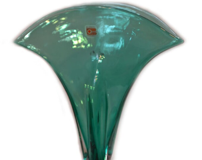 Blenko Vase Blenko Fan Vase Tulip Vase - Etsy