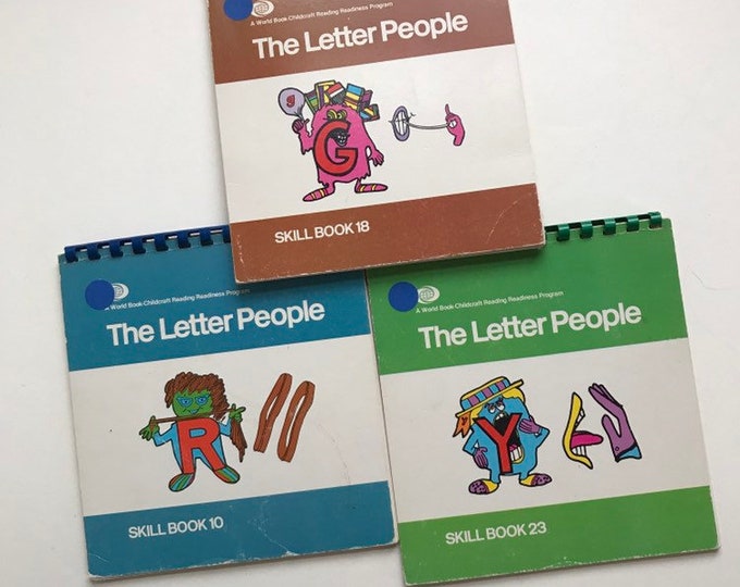 The Letter People Set of 3 Skill Books - Etsy