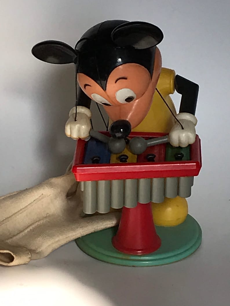 Vintage Mickey Mouse Marionette Plastic Puppet - Etsy