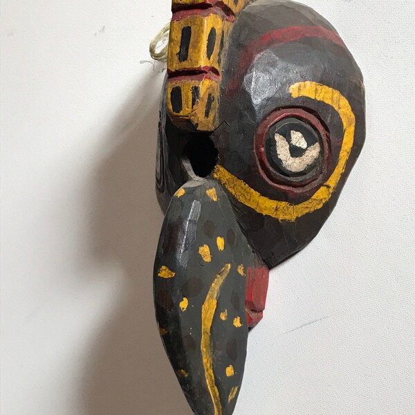 Carved Wood Mask - Etsy