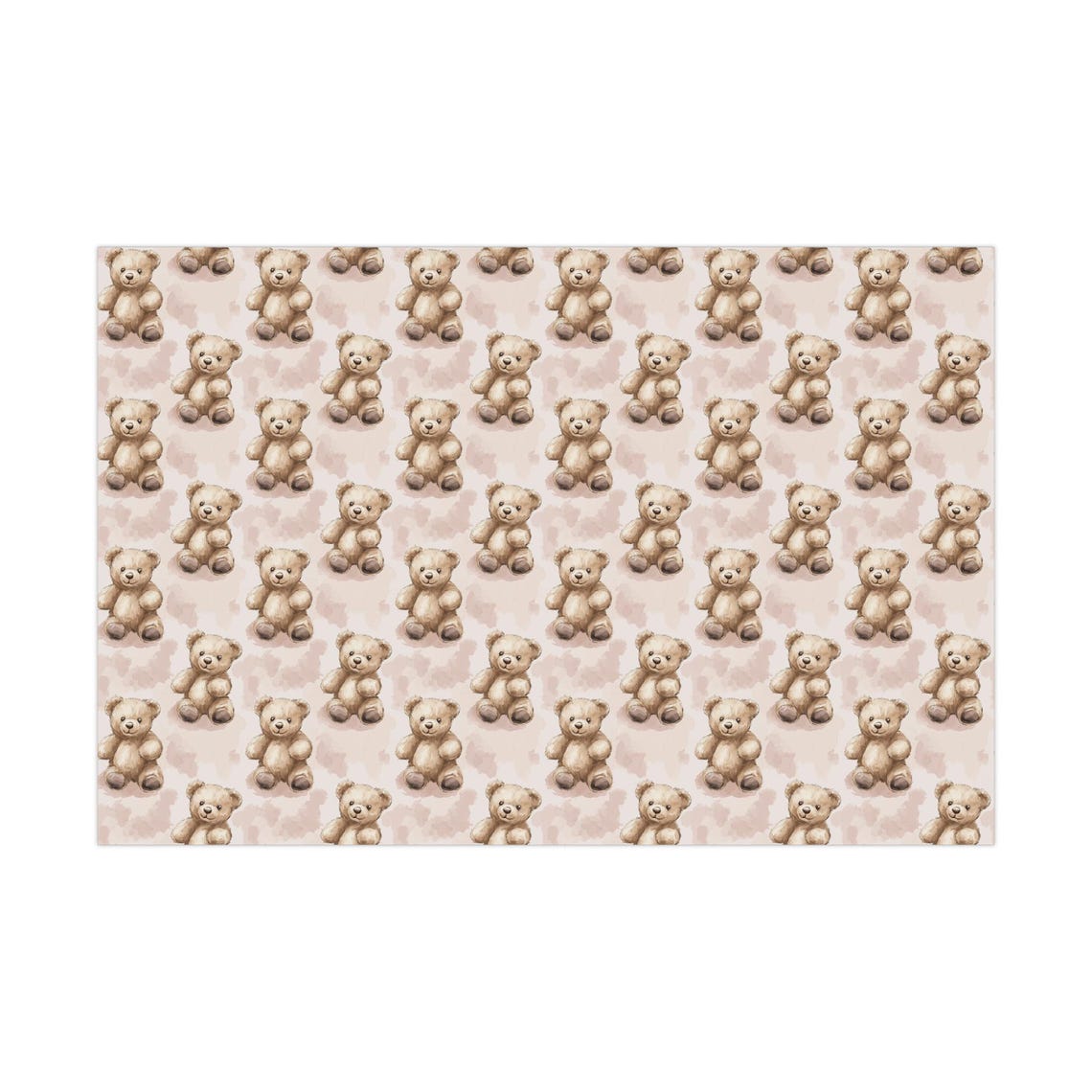 Bear Wrapping Paper, Watercolor Bear, Cute Wrapping Paper, Adorable ...