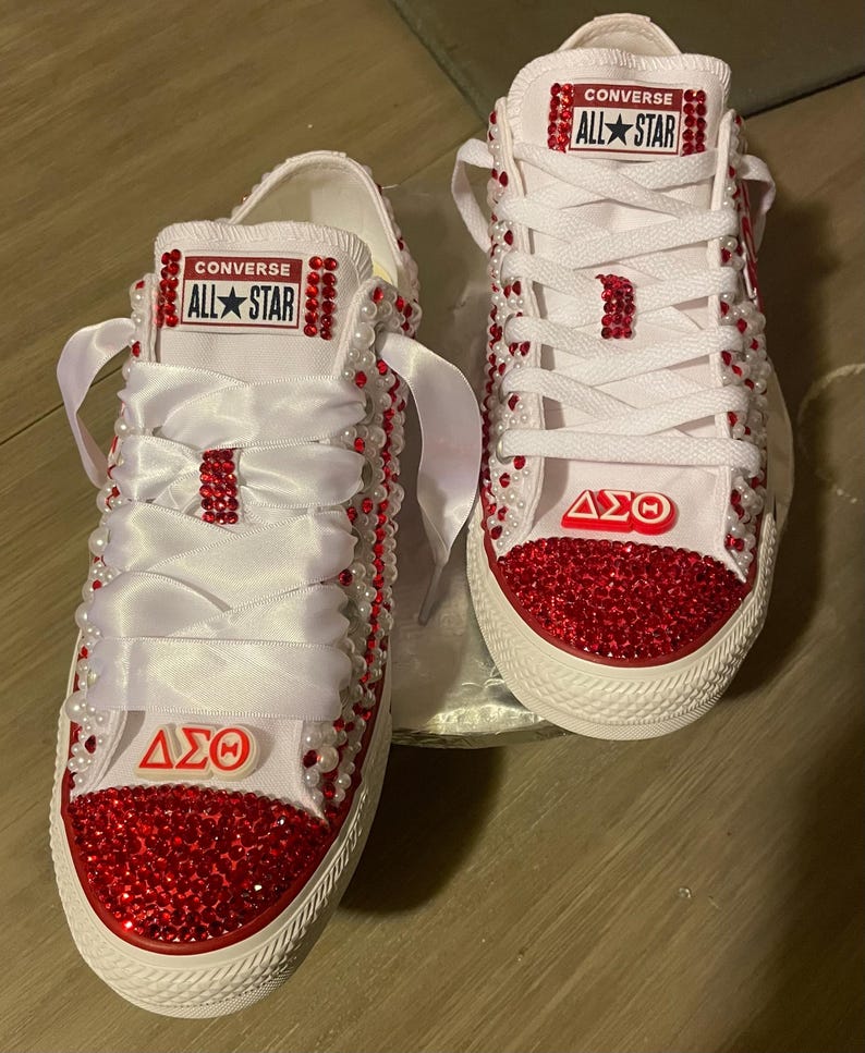 Blinged Converse Sneakers - Etsy