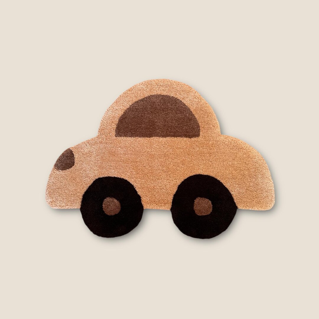 Handmade Tufted Rug With Toy Car Design Custom Handmade Rug Gift Rug ...