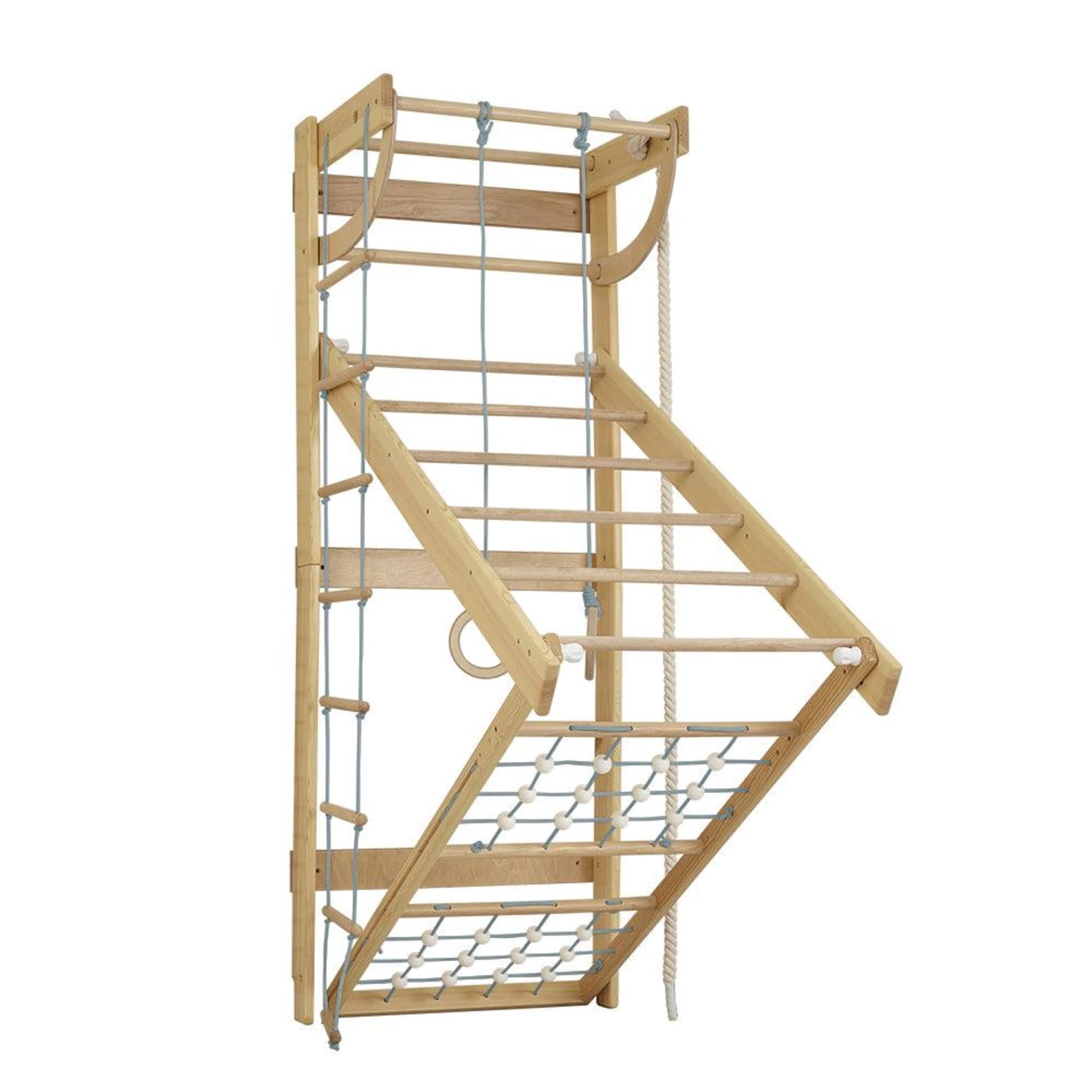 Wooden Montessori Swedish Ladder, Kids Gymnastics Climbing Wall ...