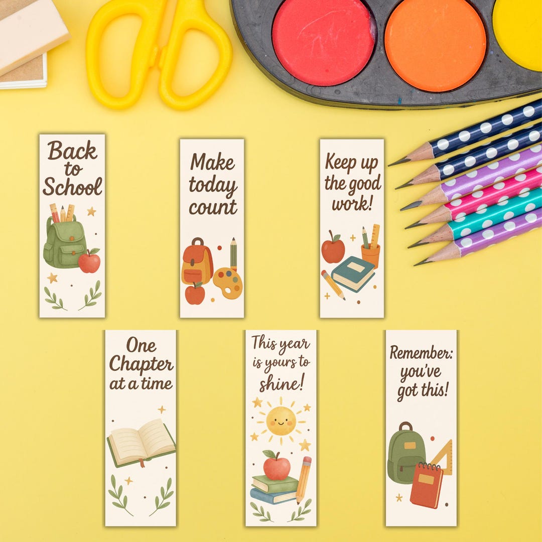 Book Lover Bookmark Set – Printable Back to School Pack - Etsy