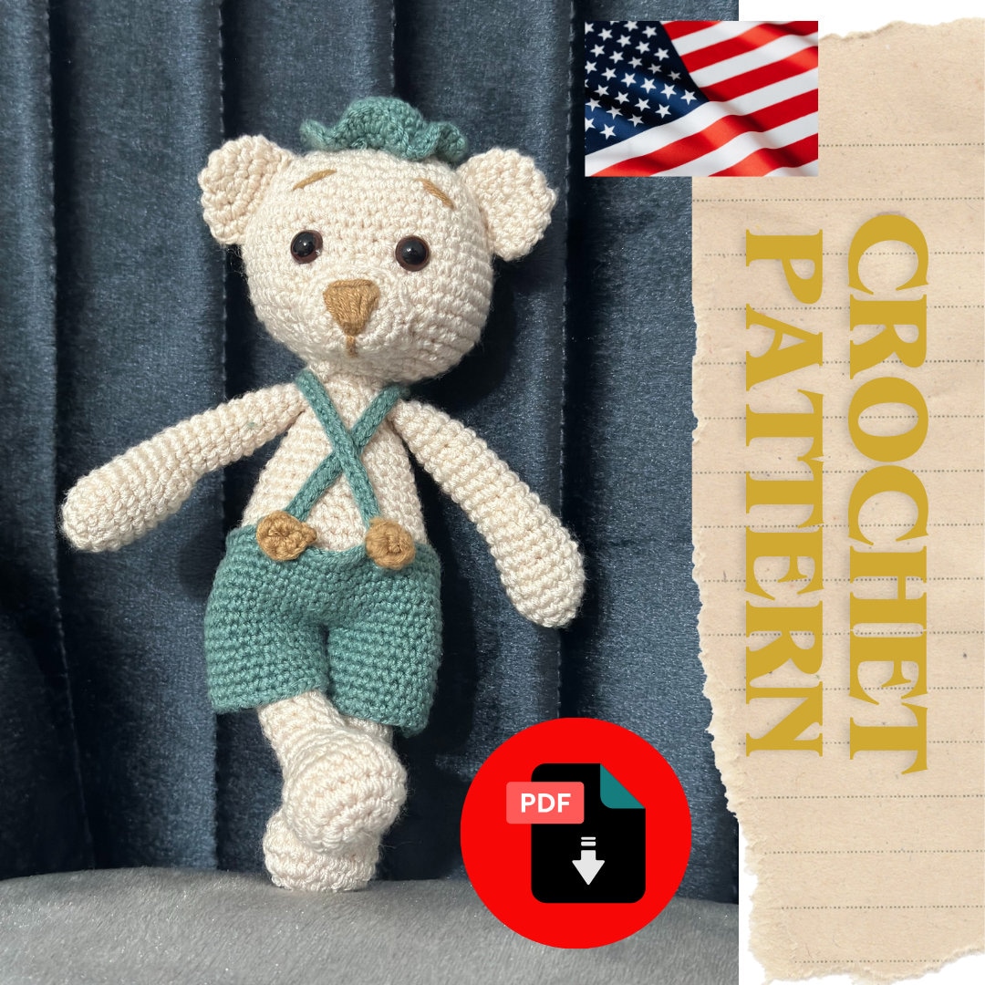Modelo de osito de crochet / osito amigurumi / patrón inglés - Etsy España