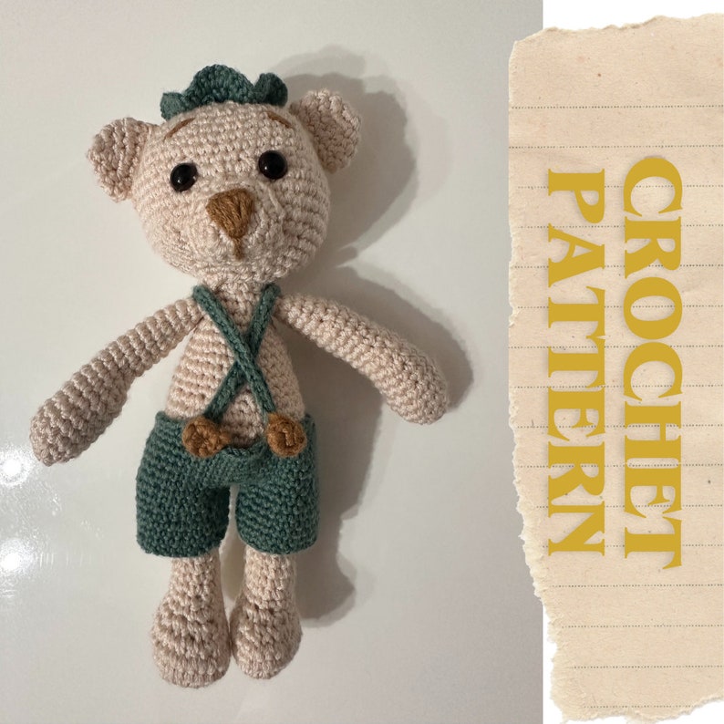 Modelo de osito de crochet / osito amigurumi / patrón inglés - Etsy México