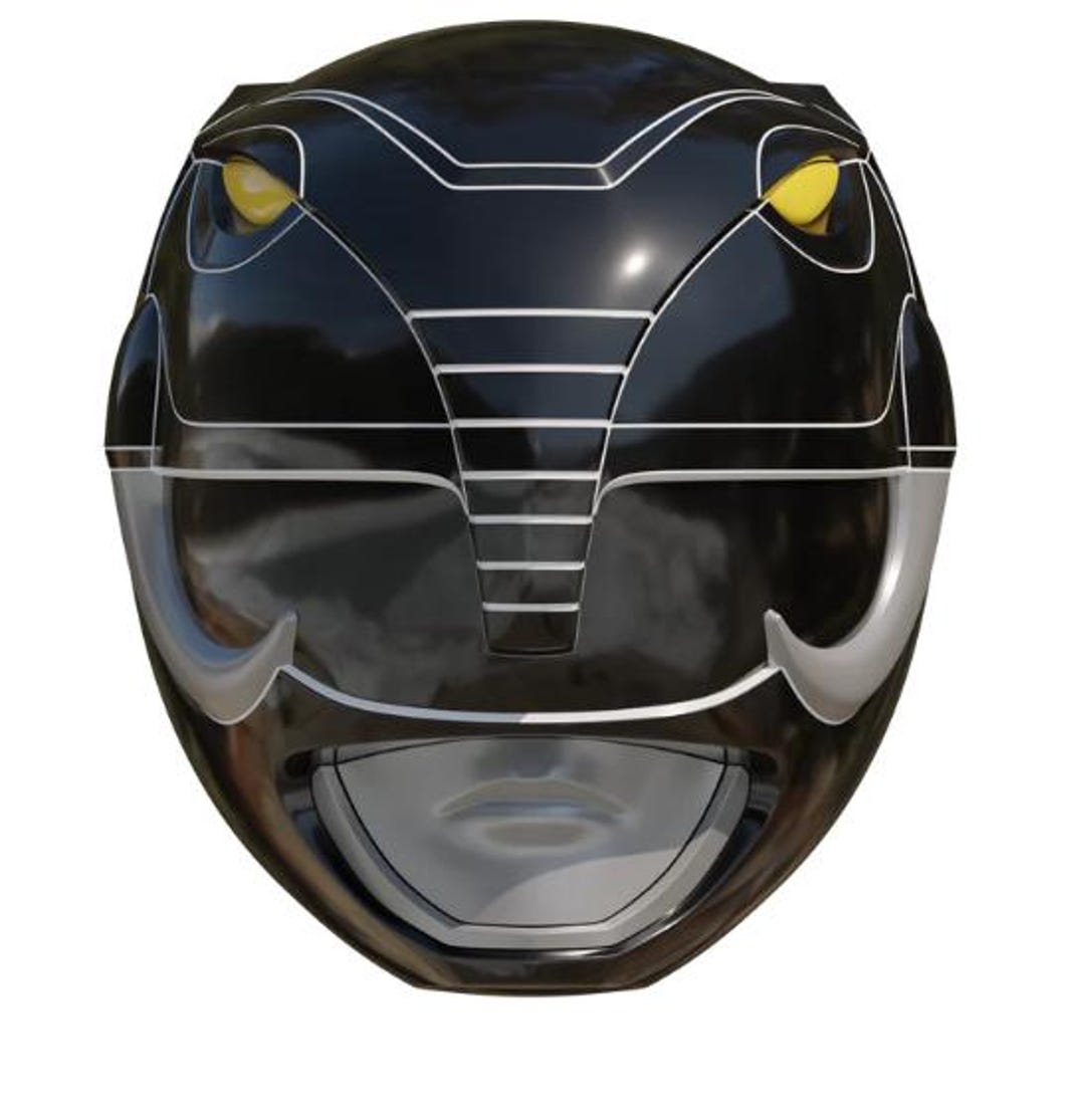 Black Ranger MMPR Helmet - Etsy